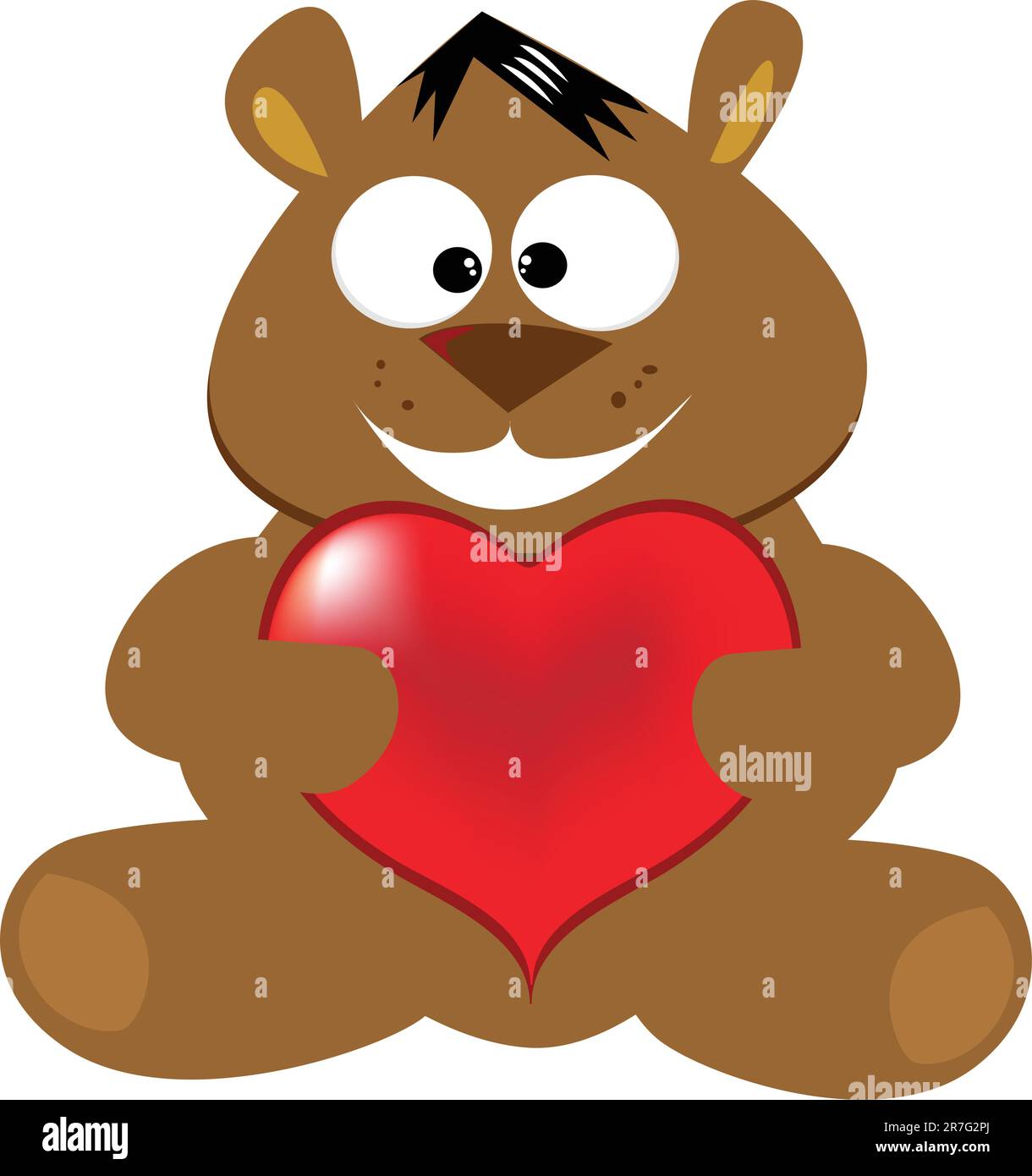 Cute bear with heart Stock Vector Image & Art - Alamy