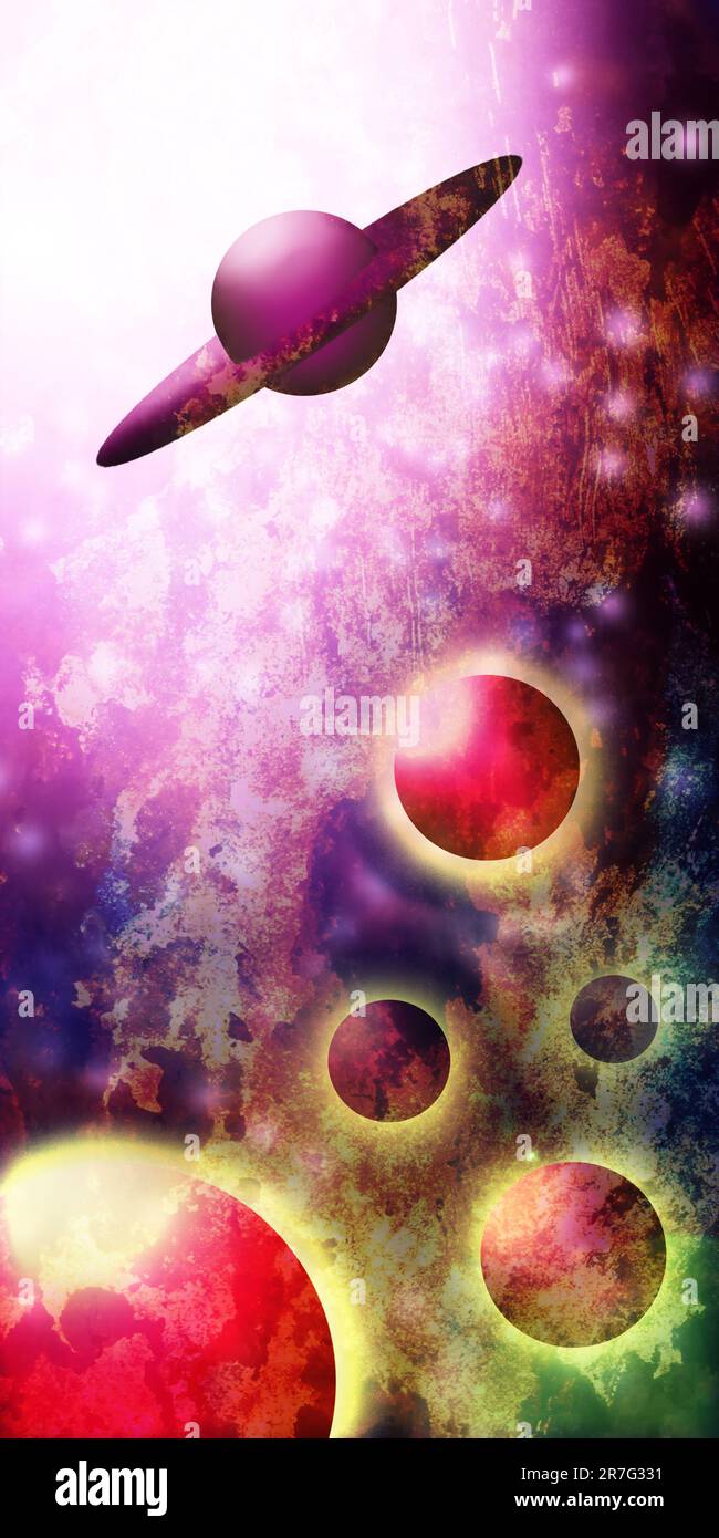 Mystical space background. Abstract background with planets. Astrology ...