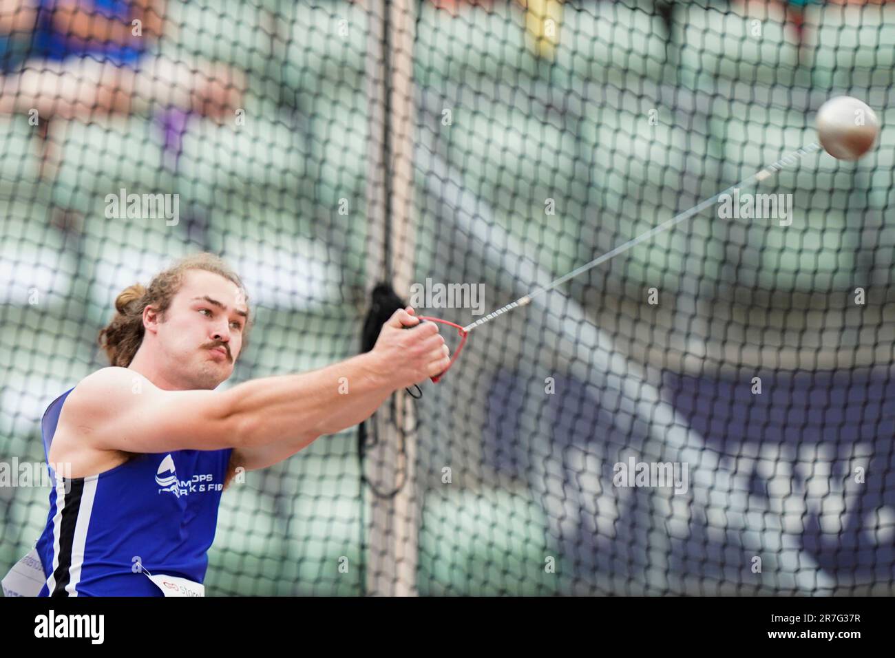 Ethan Katzberg from Canada takes part in the hammer during the Diamond ...