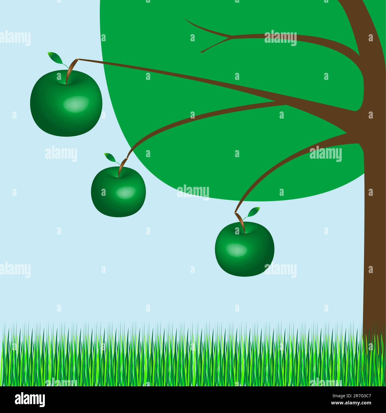 apple tree, vector art illustration; more drawings in my gallery Stock ...