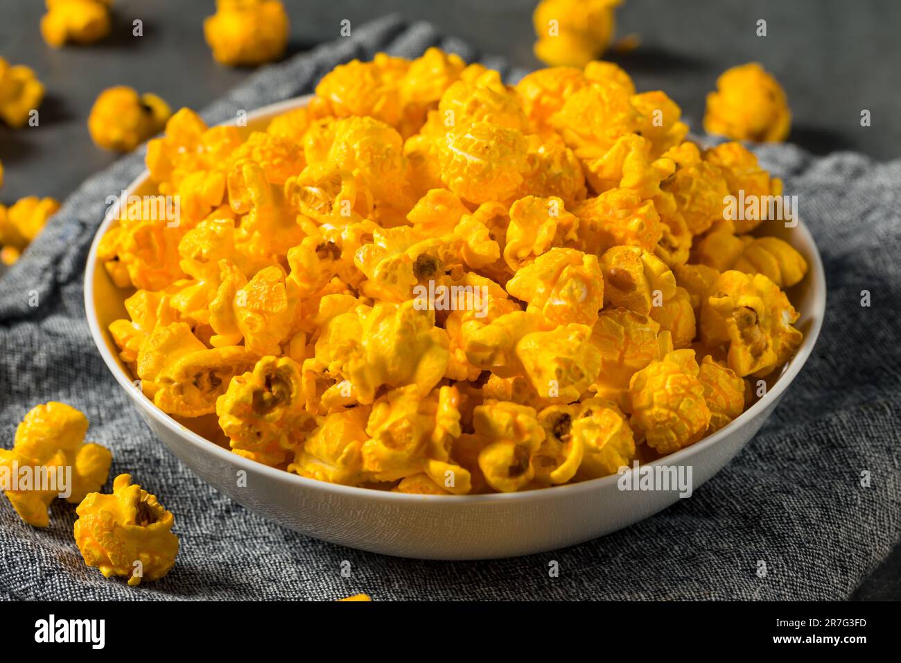 Homemade Cheesey Pop Corn in a Bowl Stock Photo - Alamy