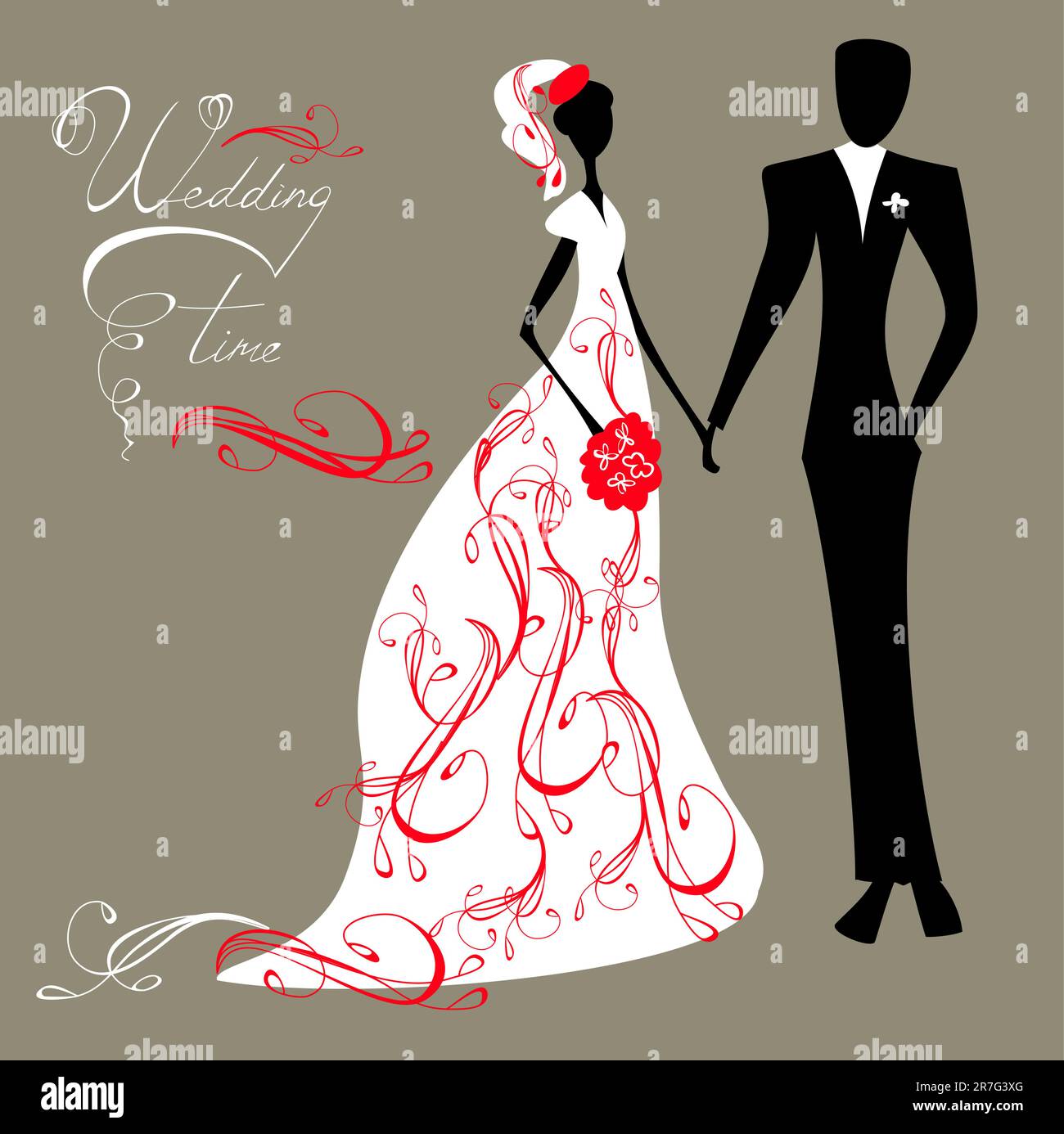 Summertime wedding Stock Vector Images - Alamy