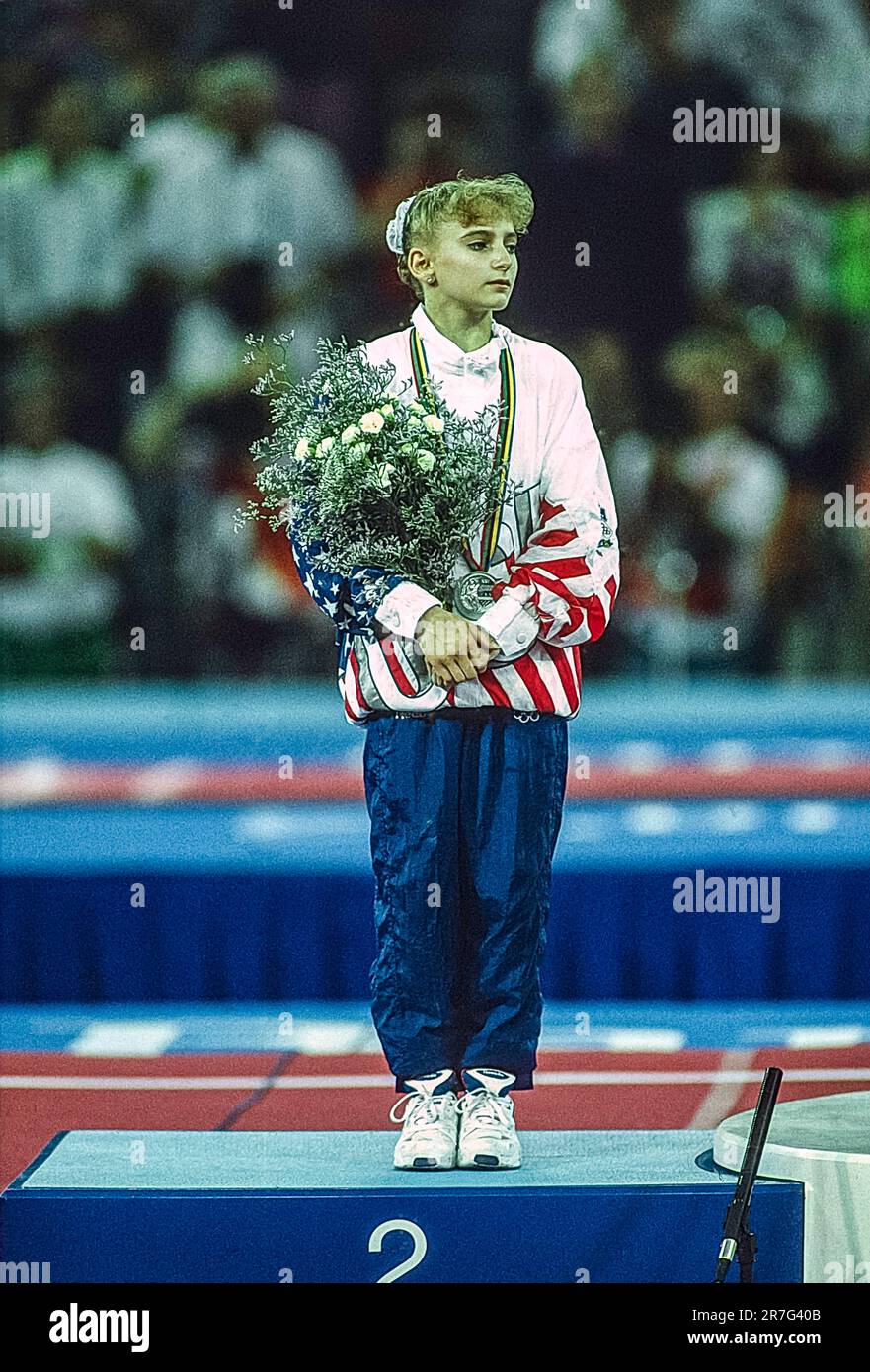Shannon Miller (USA) during the Gymnastics Women's artistic individual ...
