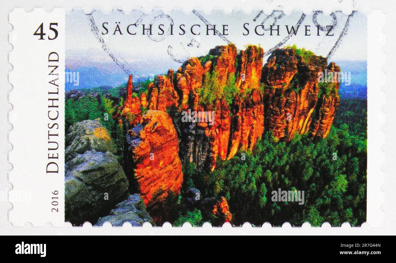 MOSCOW, RUSSIA - JUNE 8 2023: Postage stamp printed in Germany shows ...