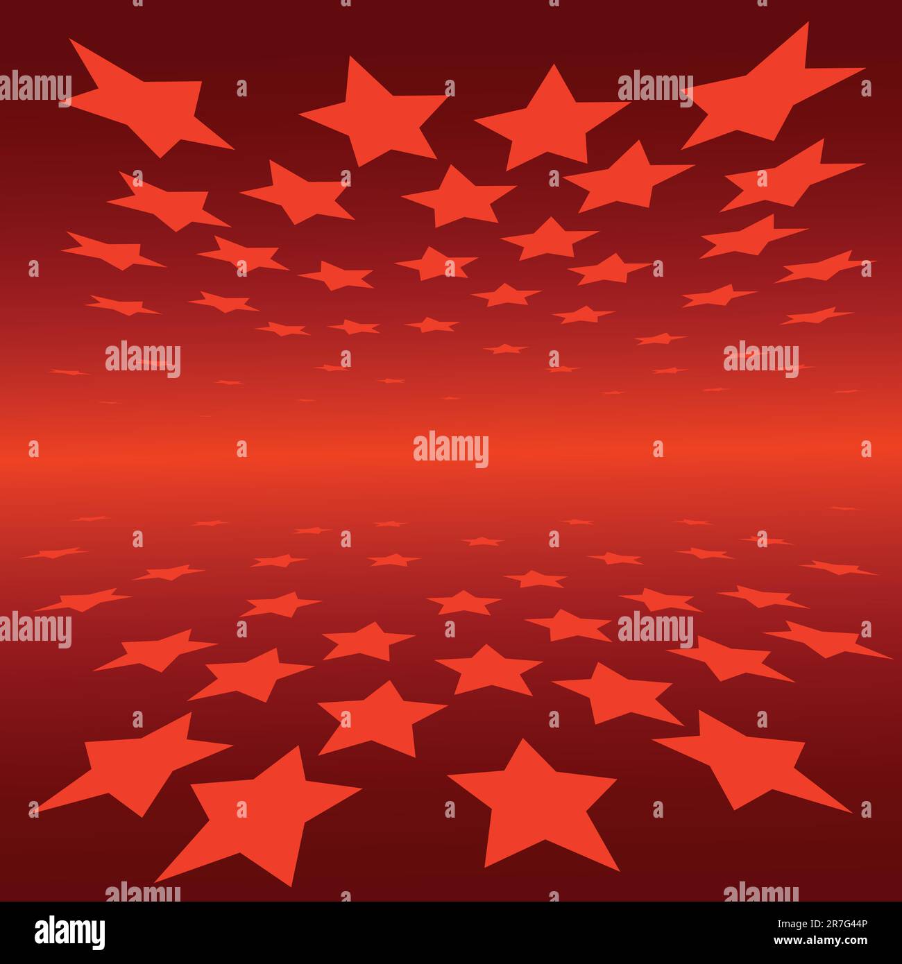 abstract background red stars with perspective effect Stock Vector ...
