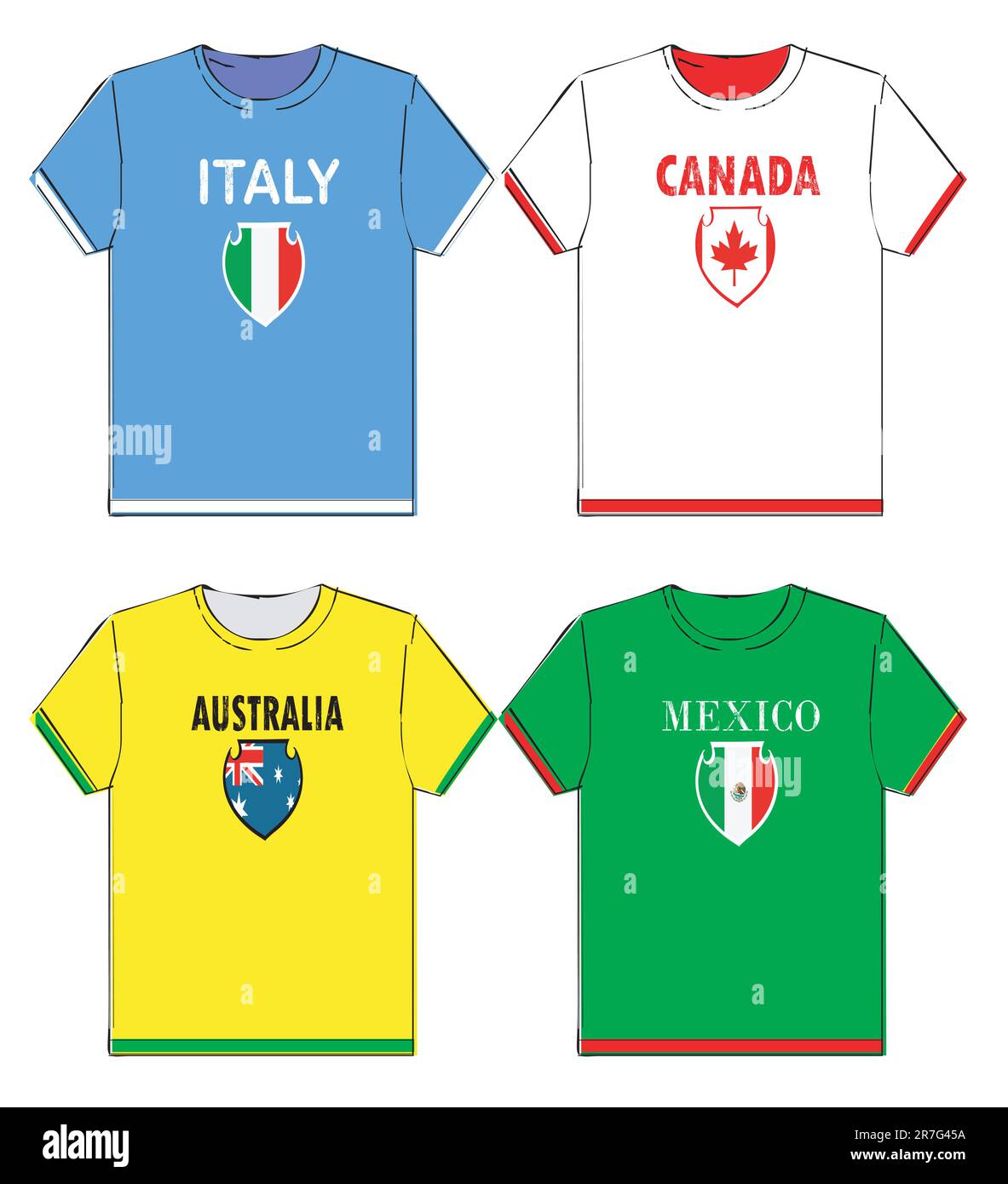 Shirt italy Stock Vector Images - Alamy