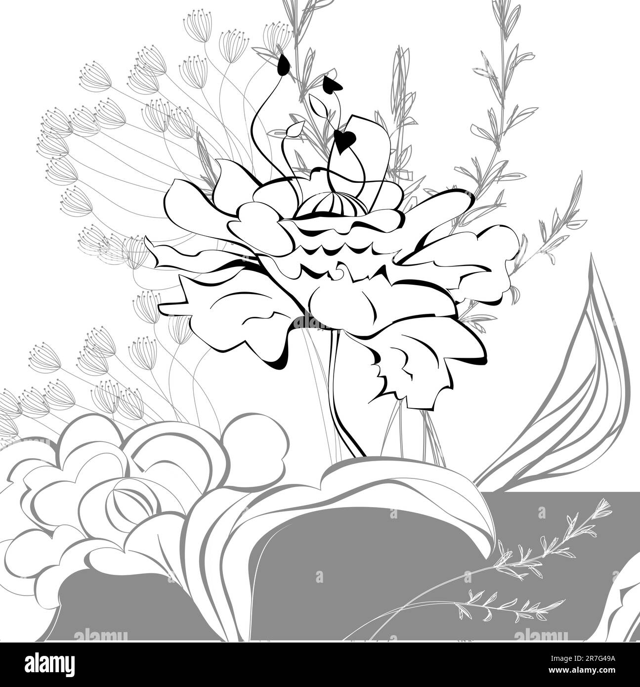 Original template for card design with flowers Stock Vector Image & Art ...