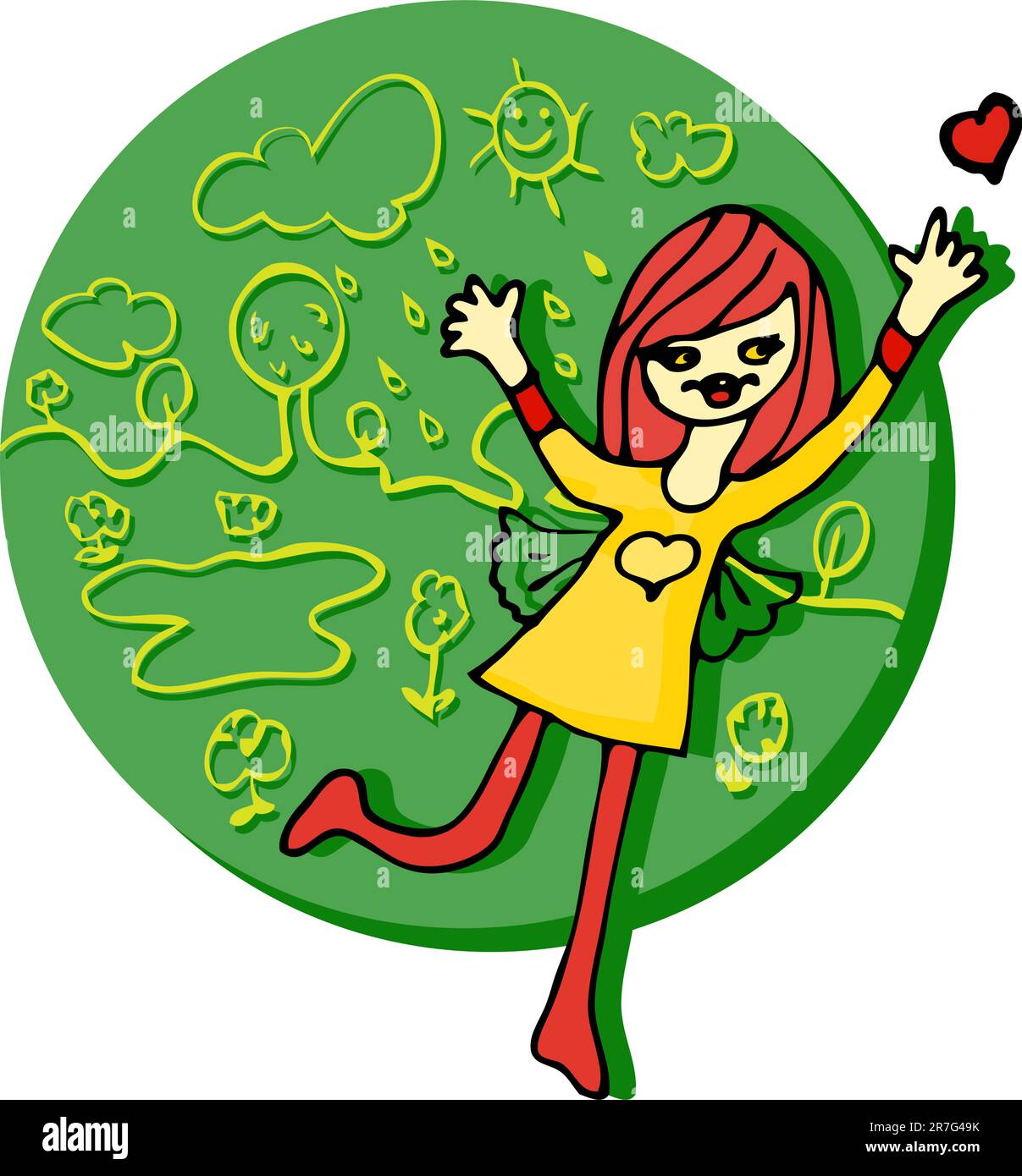 Spring Female love eco emblem Stock Vector Image & Art - Alamy