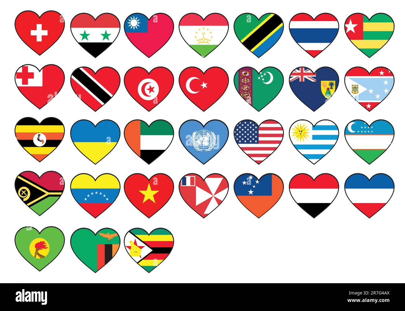 Globe flags Stock Vector Images - Alamy