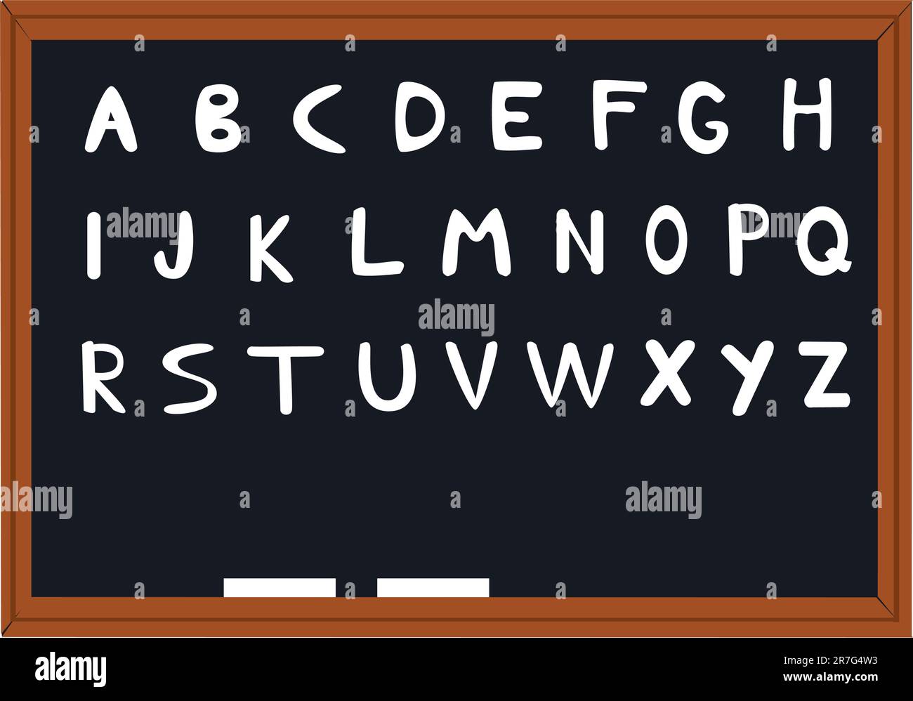 vector illustration of blackboard with alphabet letters Stock Vector ...