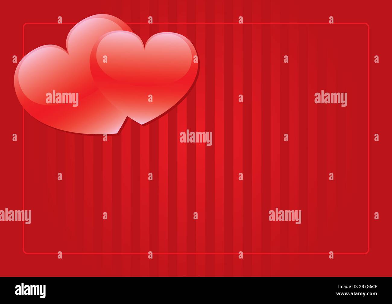 Two red hearts vector background Stock Vector Image & Art - Alamy