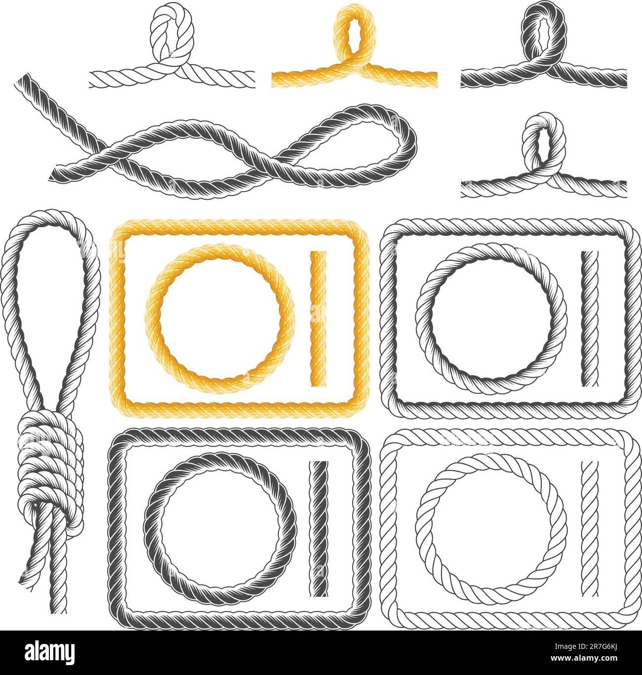 Rope tied marina Stock Vector Images - Alamy