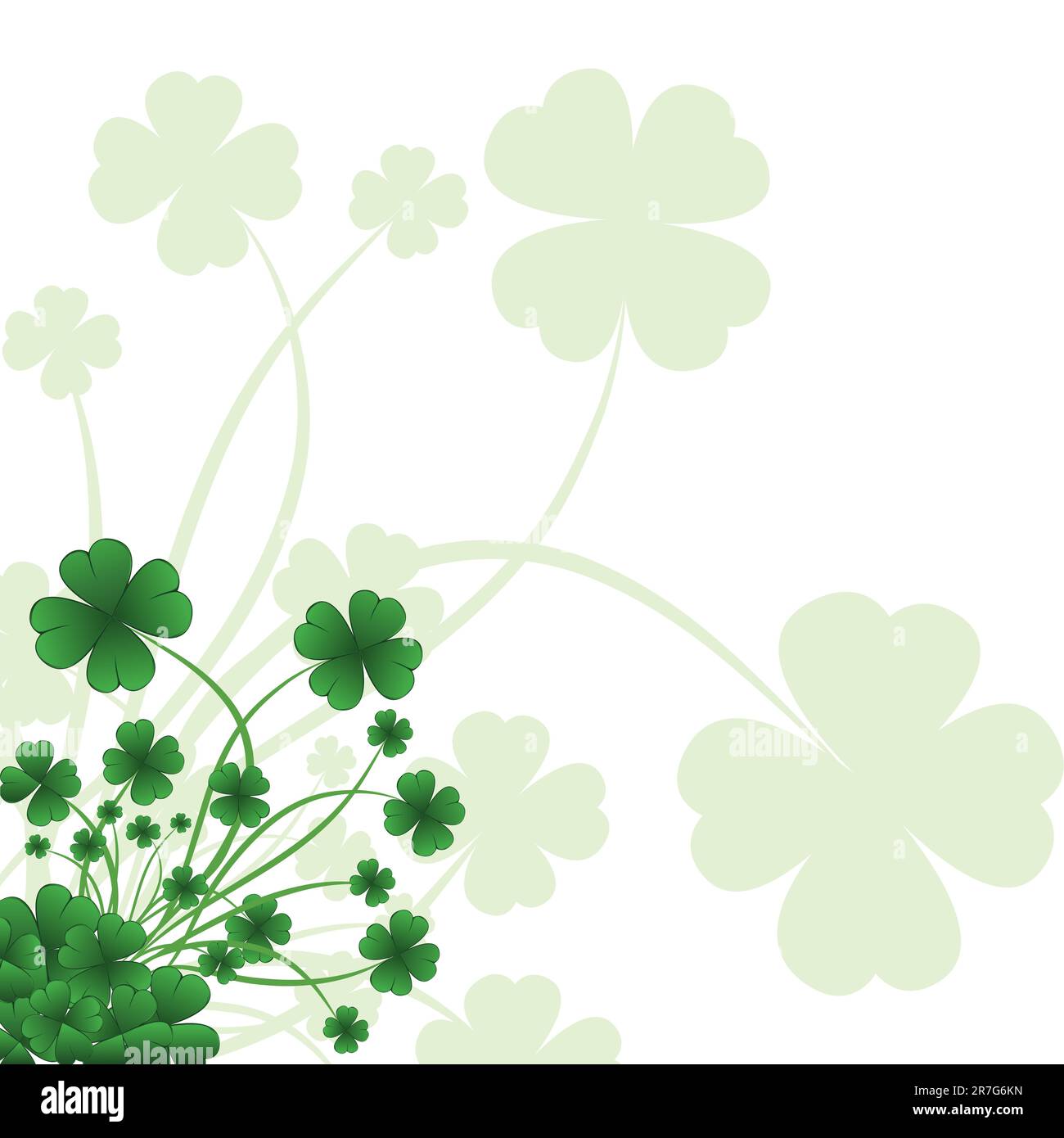 Floral ornate background to St. Patrick's Day with clover Stock Vector ...