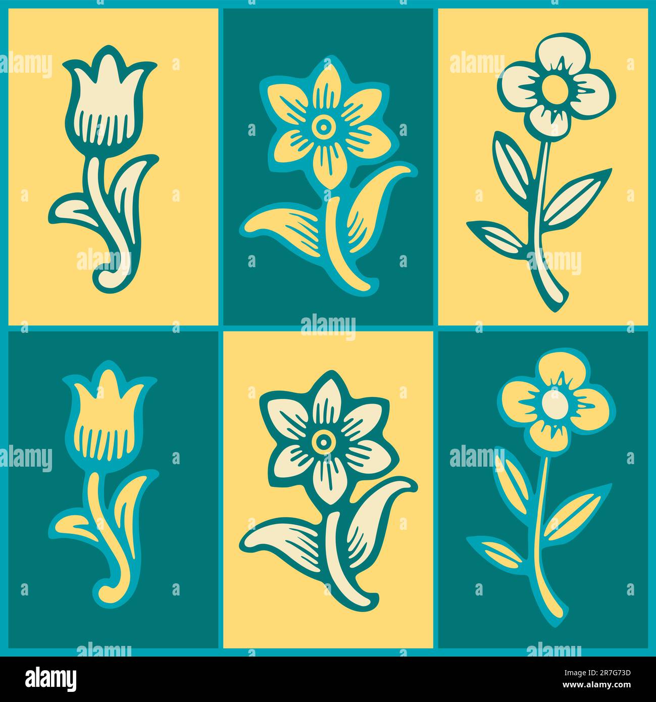 Vector illustration - colorful floral backgrounds Stock Vector Image ...