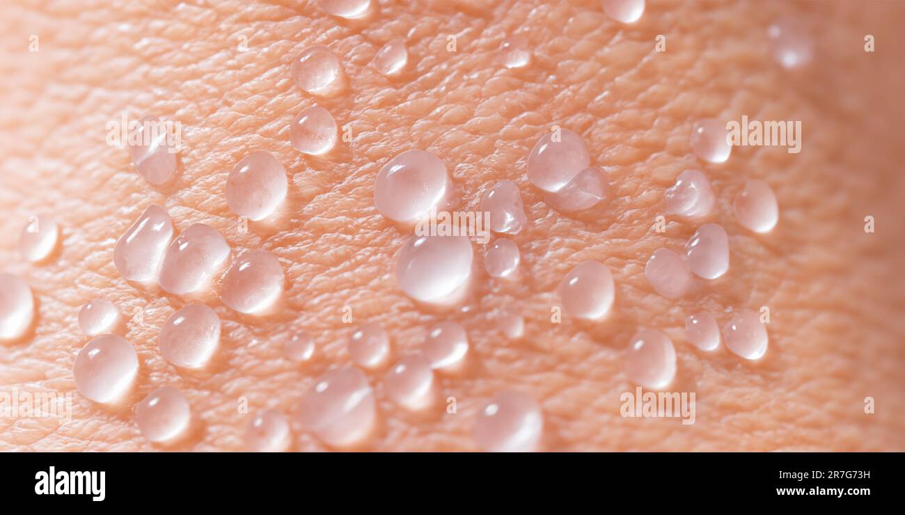 Collagen And Hyaluron Serum Gel On Skin. Splashing of Hyaluron gel ...