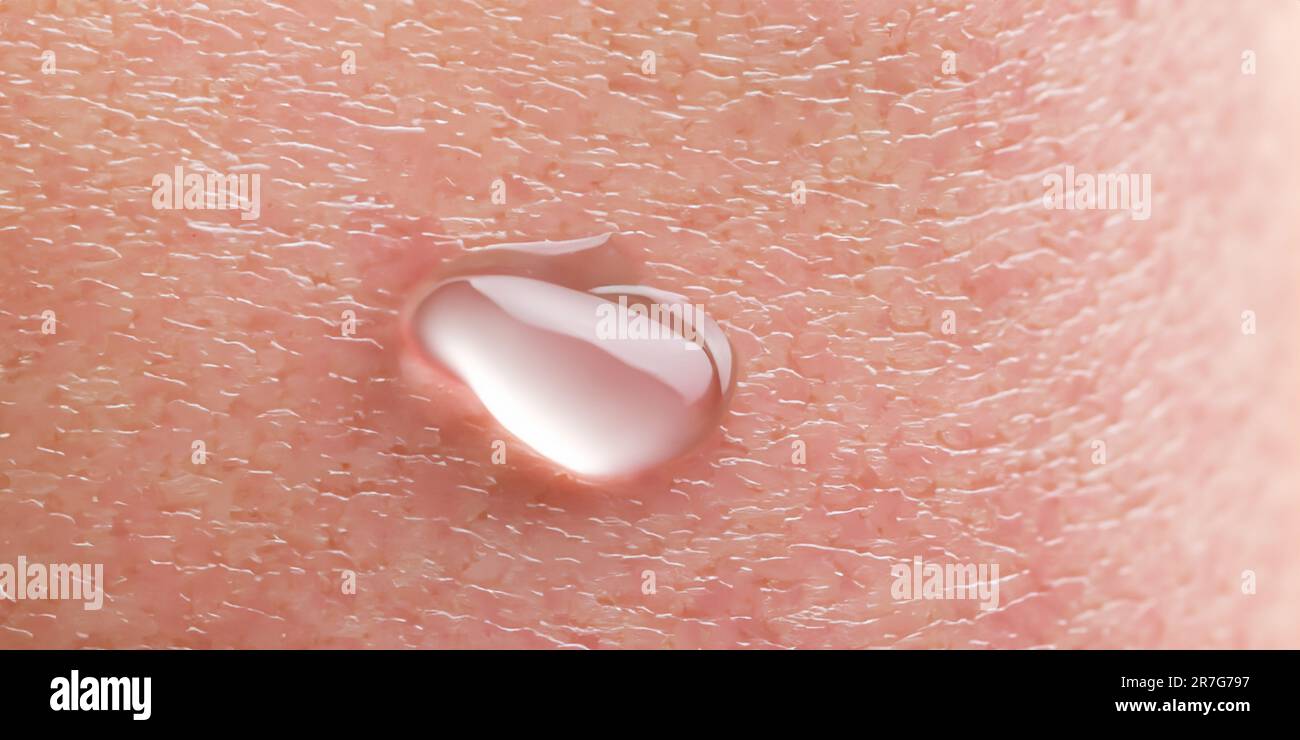 Collagen And Hyaluron Serum Gel On Skin. Splashing of Hyaluron gel ...