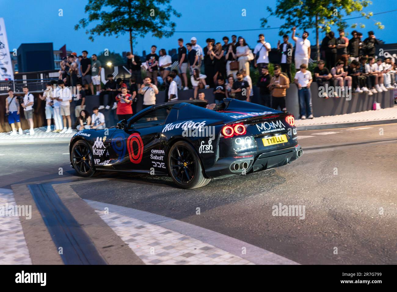Gumball 3000 supercar rally visiting the redeveloped Battersea Power ...