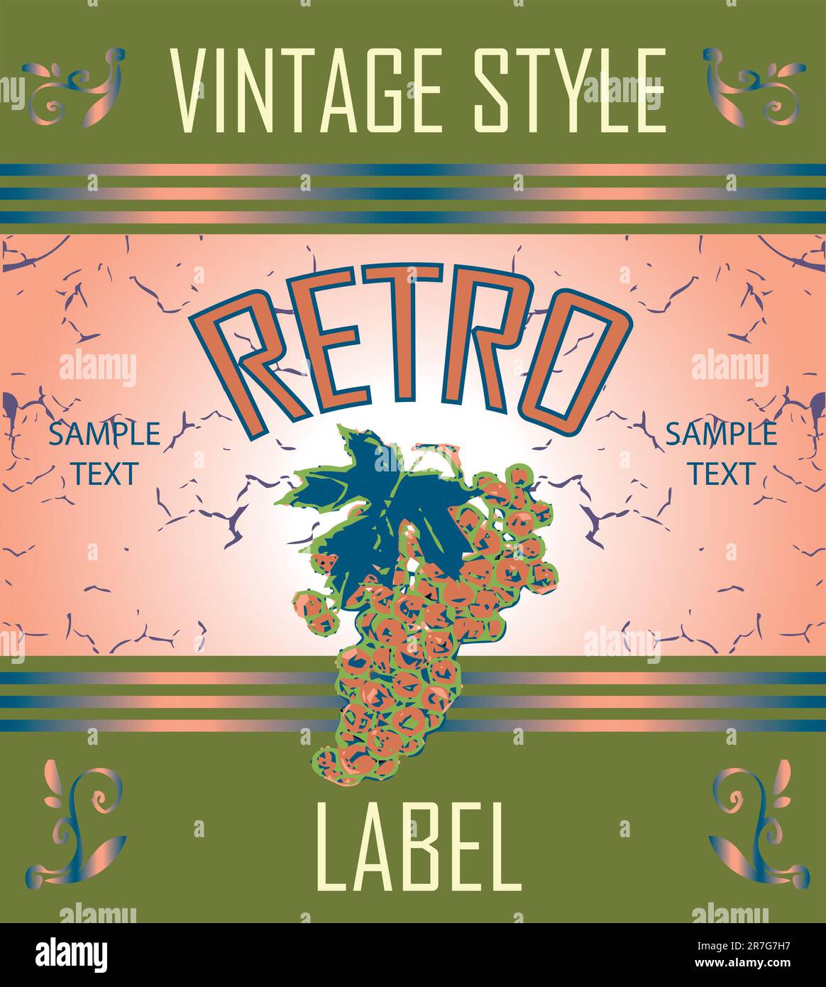 Vintage Label Grape Variant of design of a label for wine Stock Vector ...