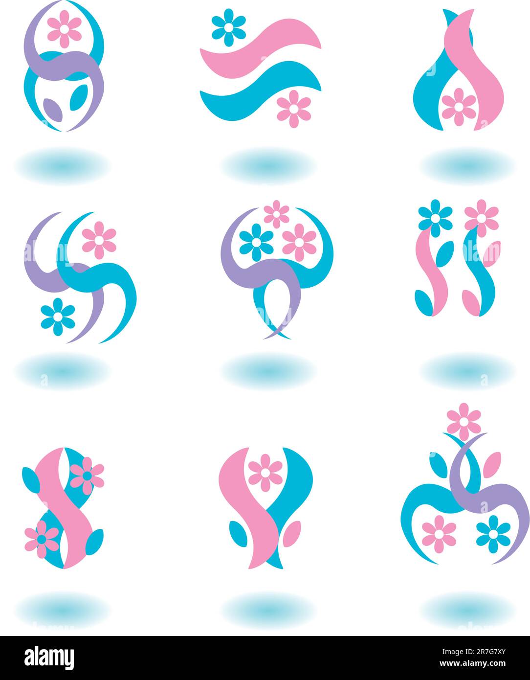 Vector version. Set of different abstract symbols for design. Jpeg ...