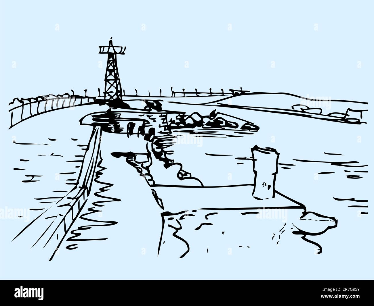 Port view Stock Vector Images - Alamy