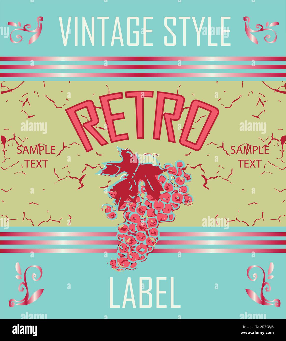 Vintage Label Grape Variant of design of a label for wine Stock Vector ...