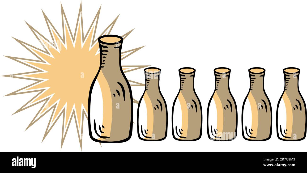 Fresh Milk Bottle with advertising tag flash Stock Vector Image & Art ...