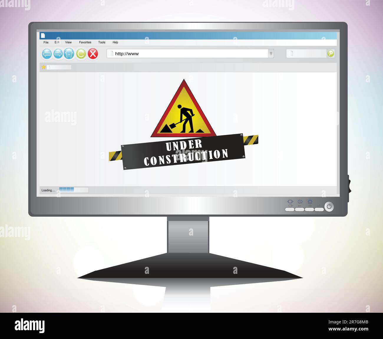 Red warning construction Stock Vector Images - Alamy