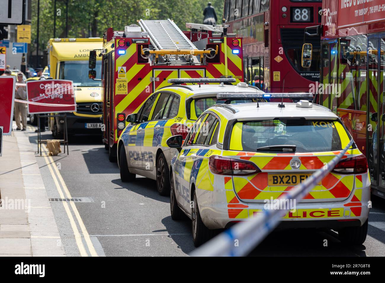Emergency services on scene of an incident in Whitehall, Westminster ... Emergency services on scene of an incident in Whitehall, Westminster ...