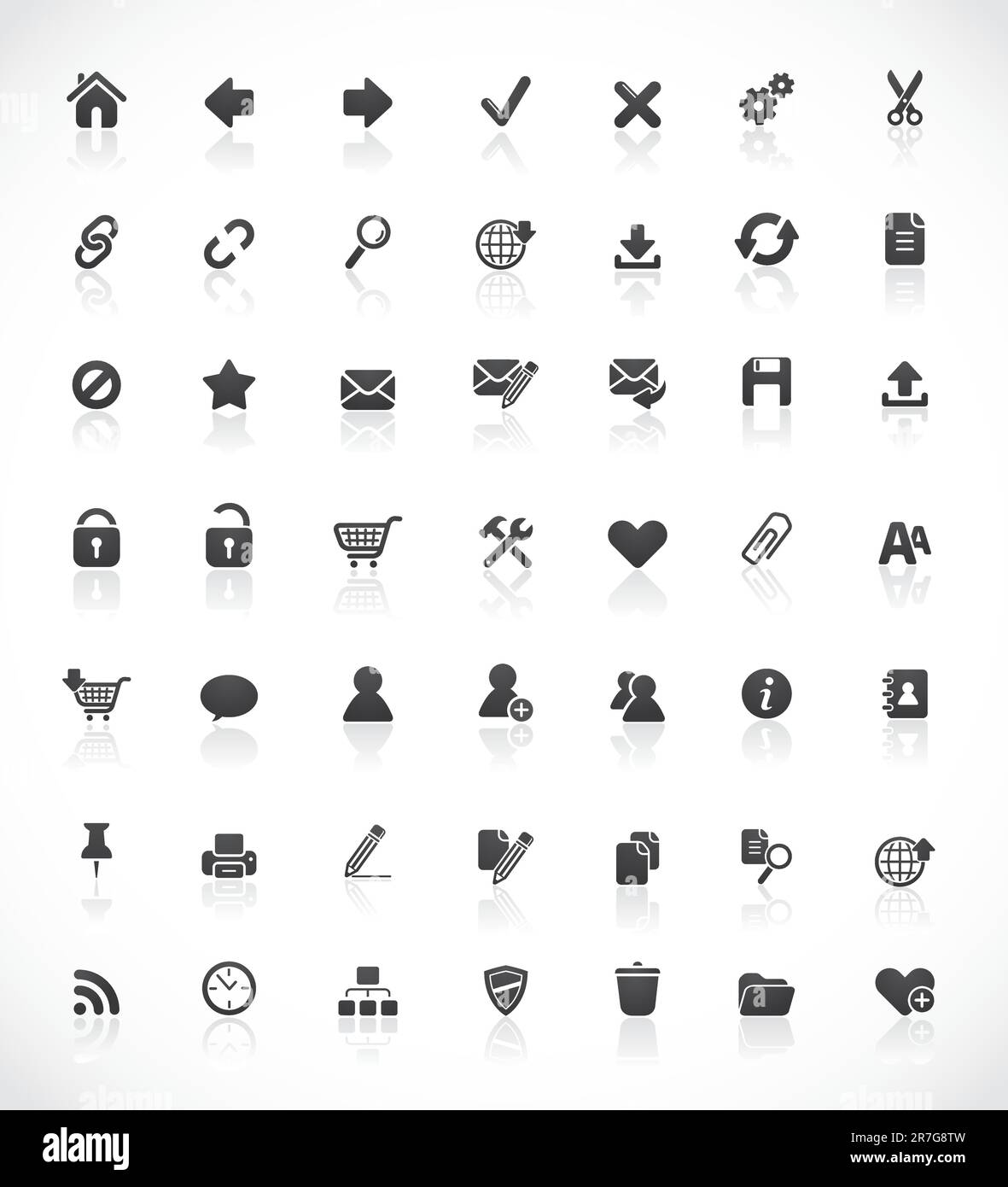 Set of 49 high quality web and office icons Stock Vector Image & Art ...