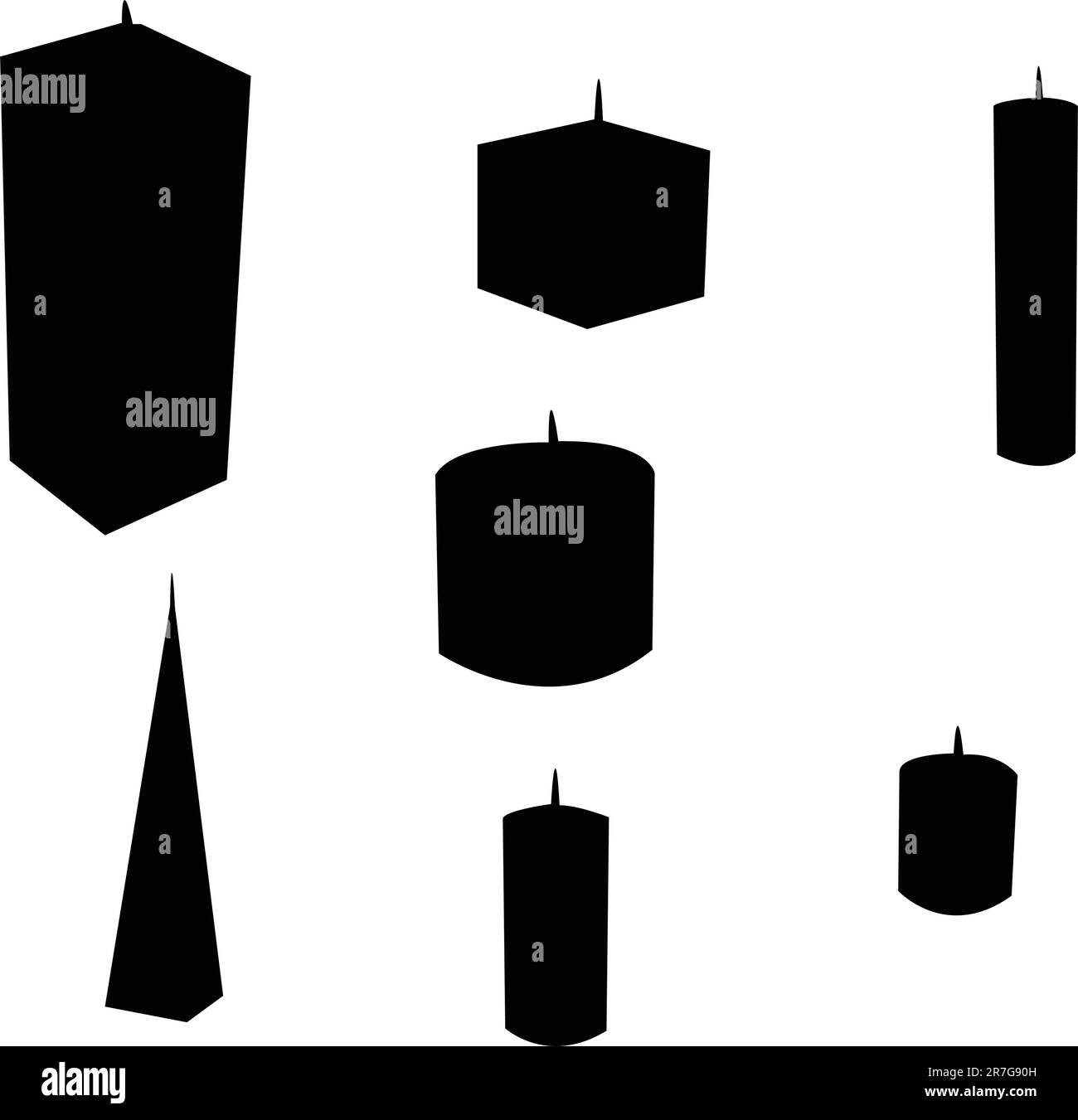 Christmas tree branch candles Stock Vector Images - Alamy