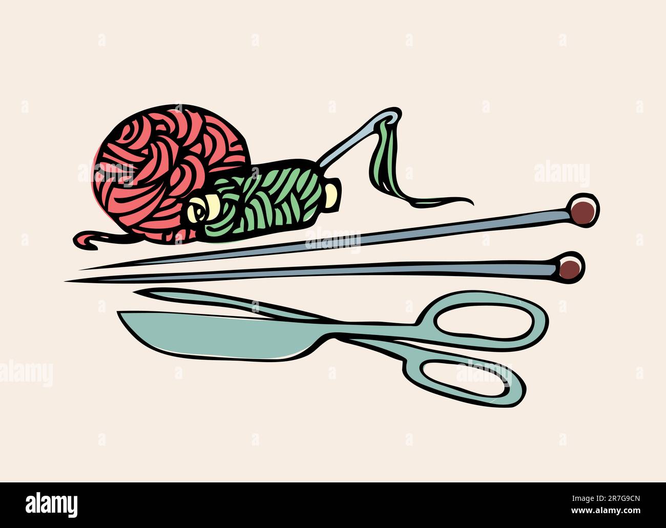 Sewing items machine Stock Vector Images - Alamy