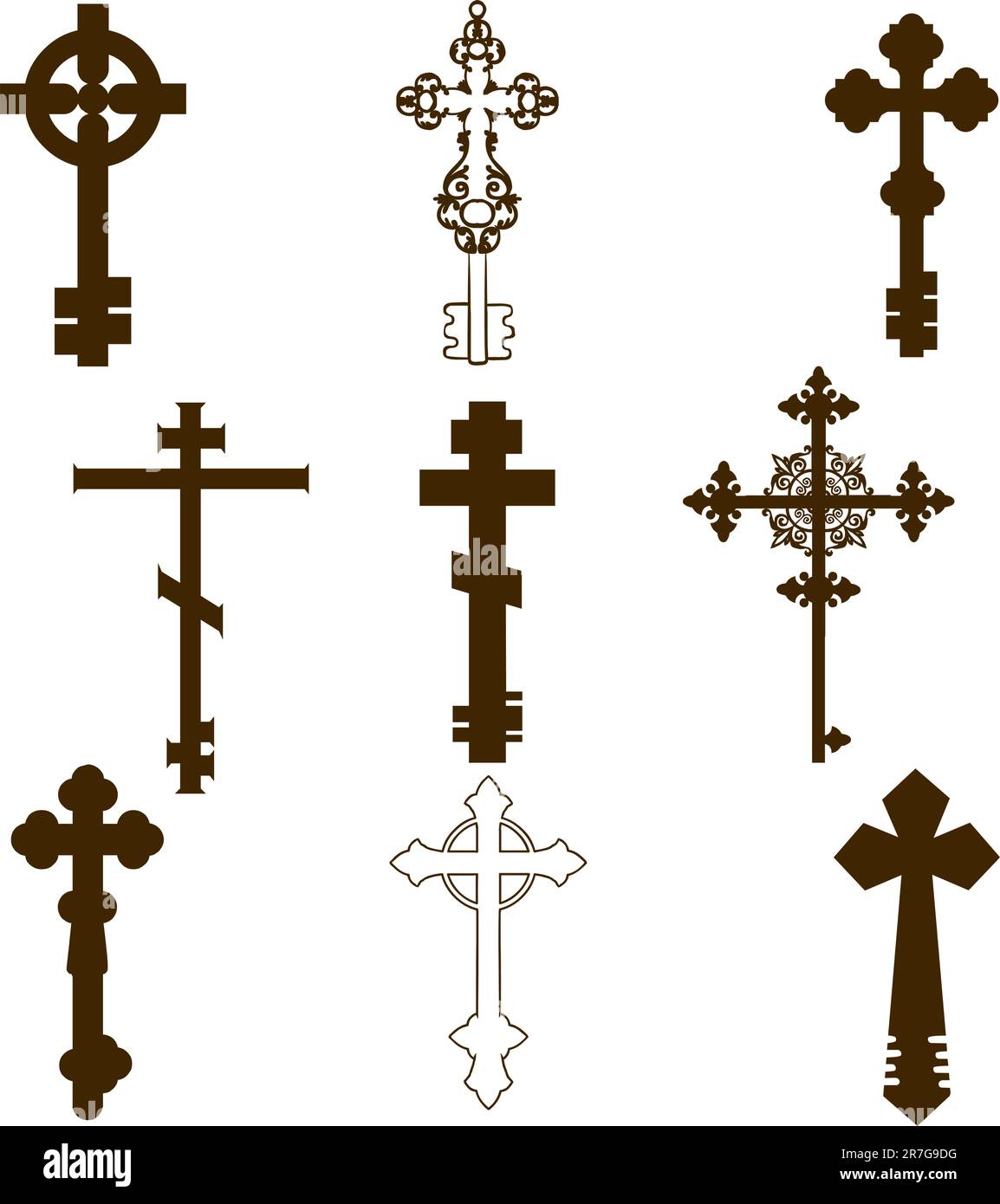 Crosses religious silhouette hi-res stock photography and images - Alamy