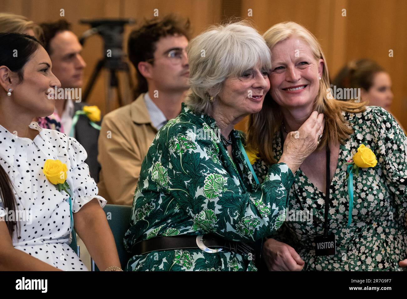 Dame Priti Patel, Diana Parkes, mother to Joanna Simpson, and Hetti ...