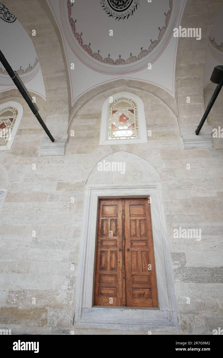 a brown wood old door in turkey Stock Photo - Alamy