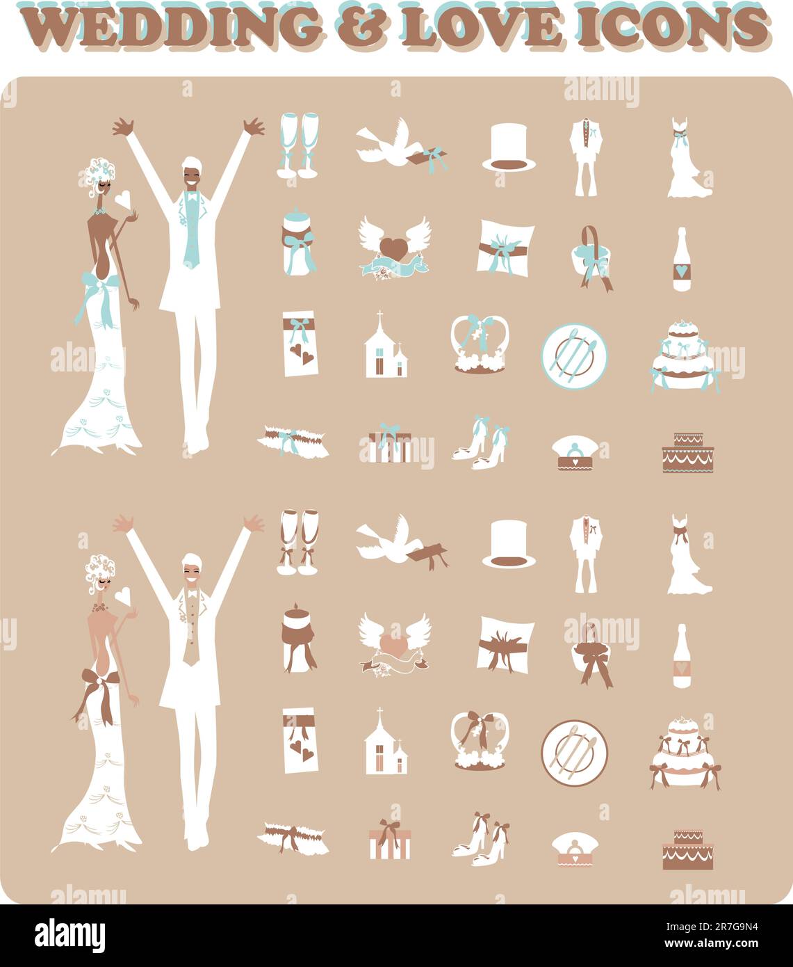 Wedding Bridal Icon set Design elements Stock Vector Image & Art - Alamy