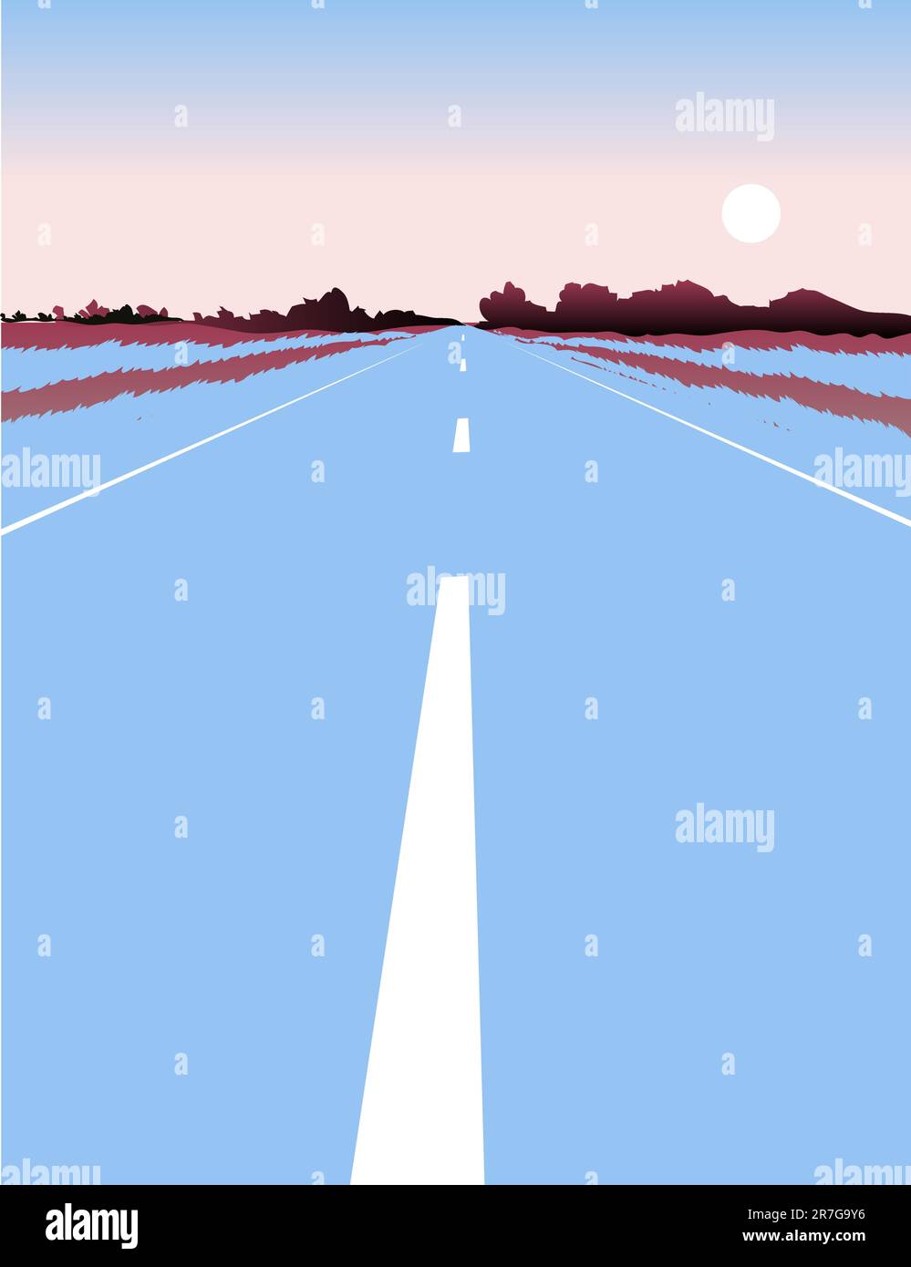 Pathway straight Stock Vector Images - Alamy