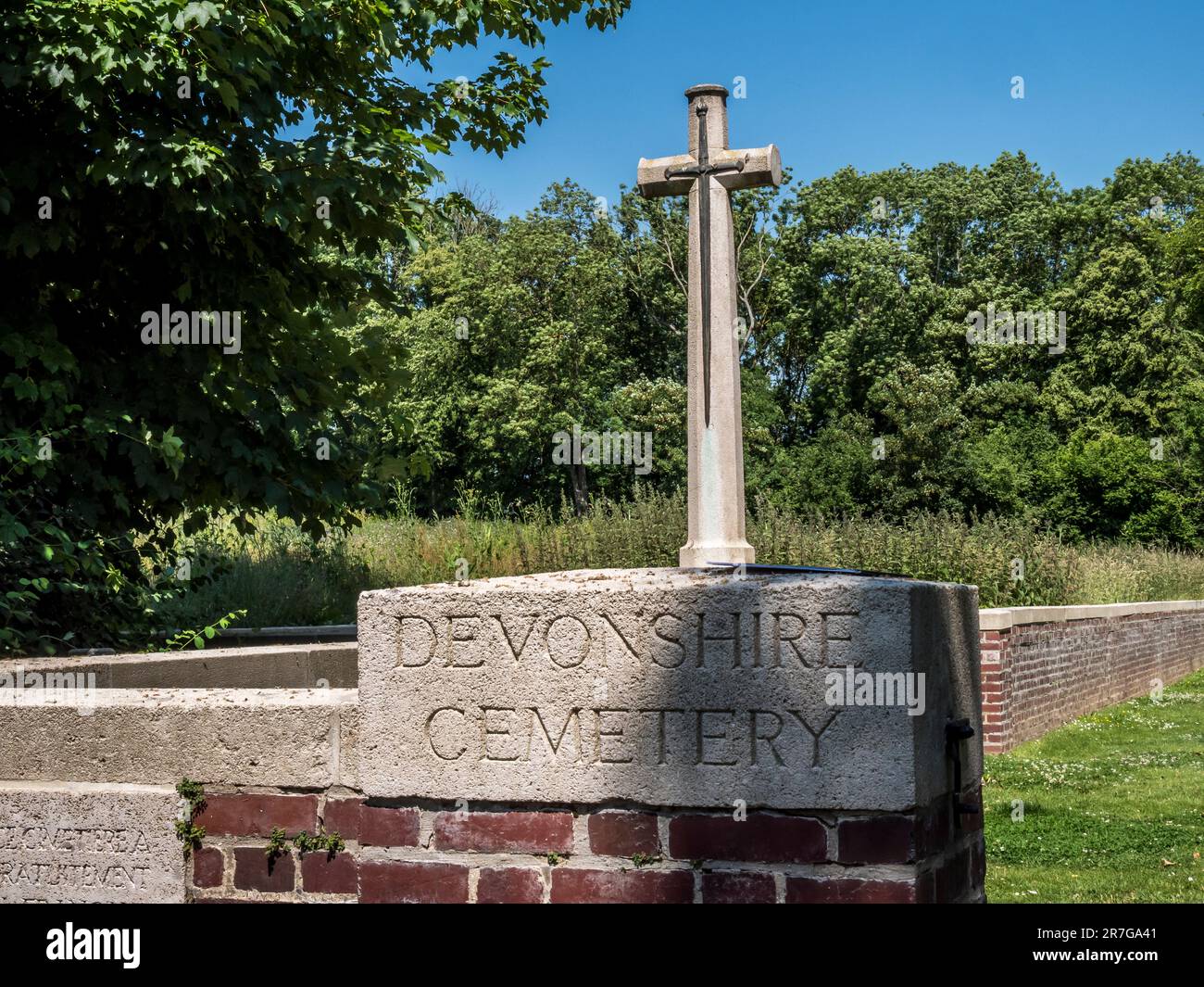 The Devonshire Cemetery marks the position of a British trench that ...