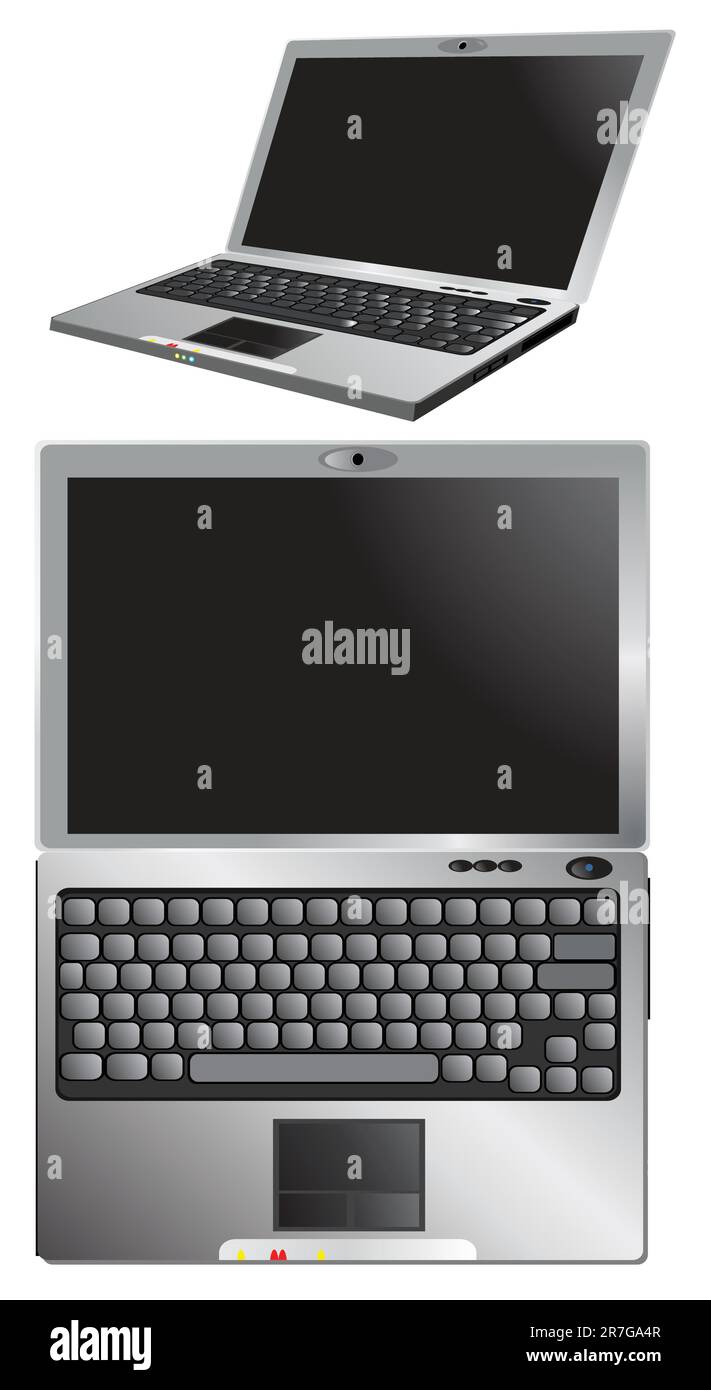 Laptop isolation Stock Vector Images - Alamy