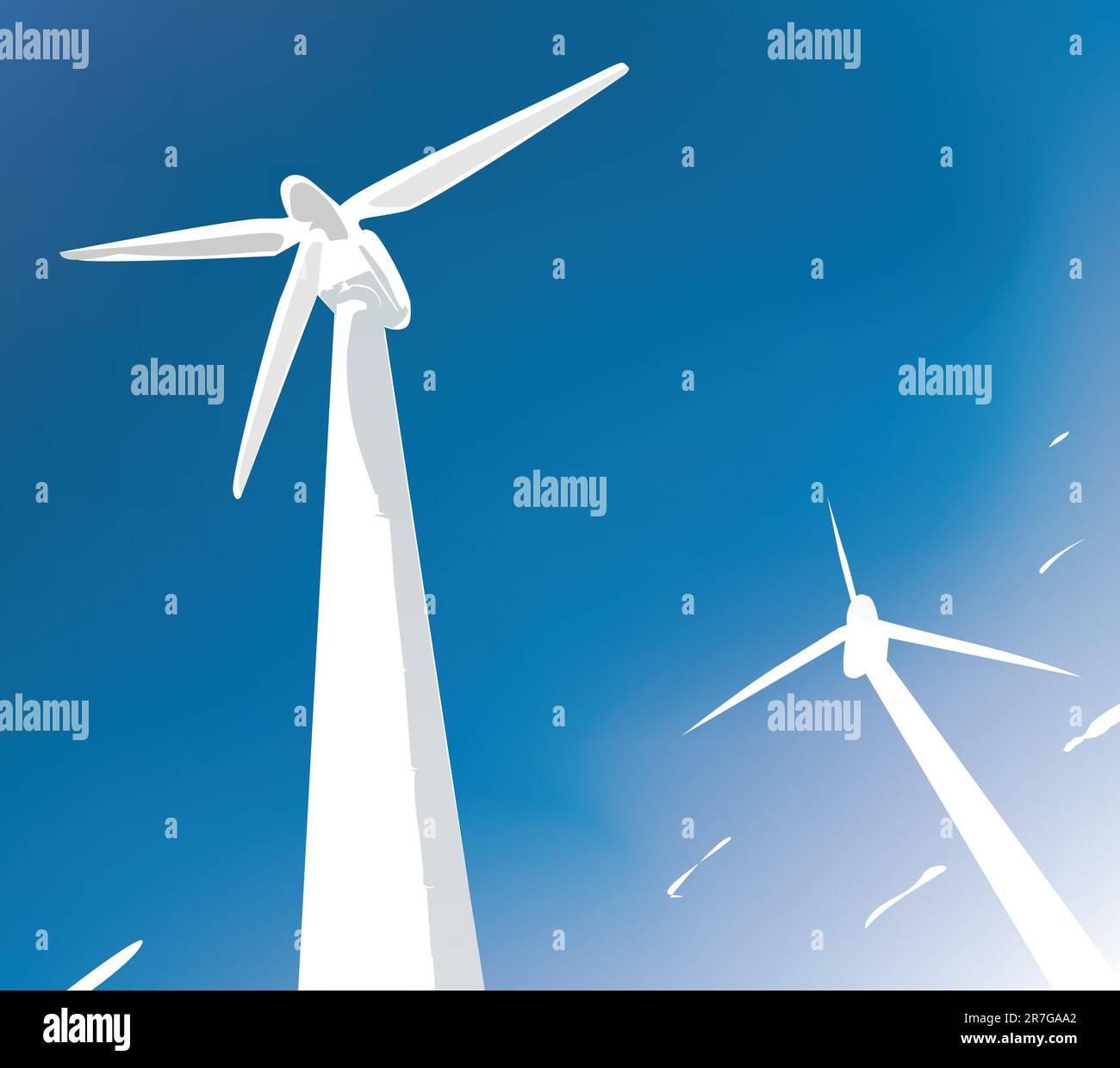 vector wind turbines Stock Vector Image & Art - Alamy