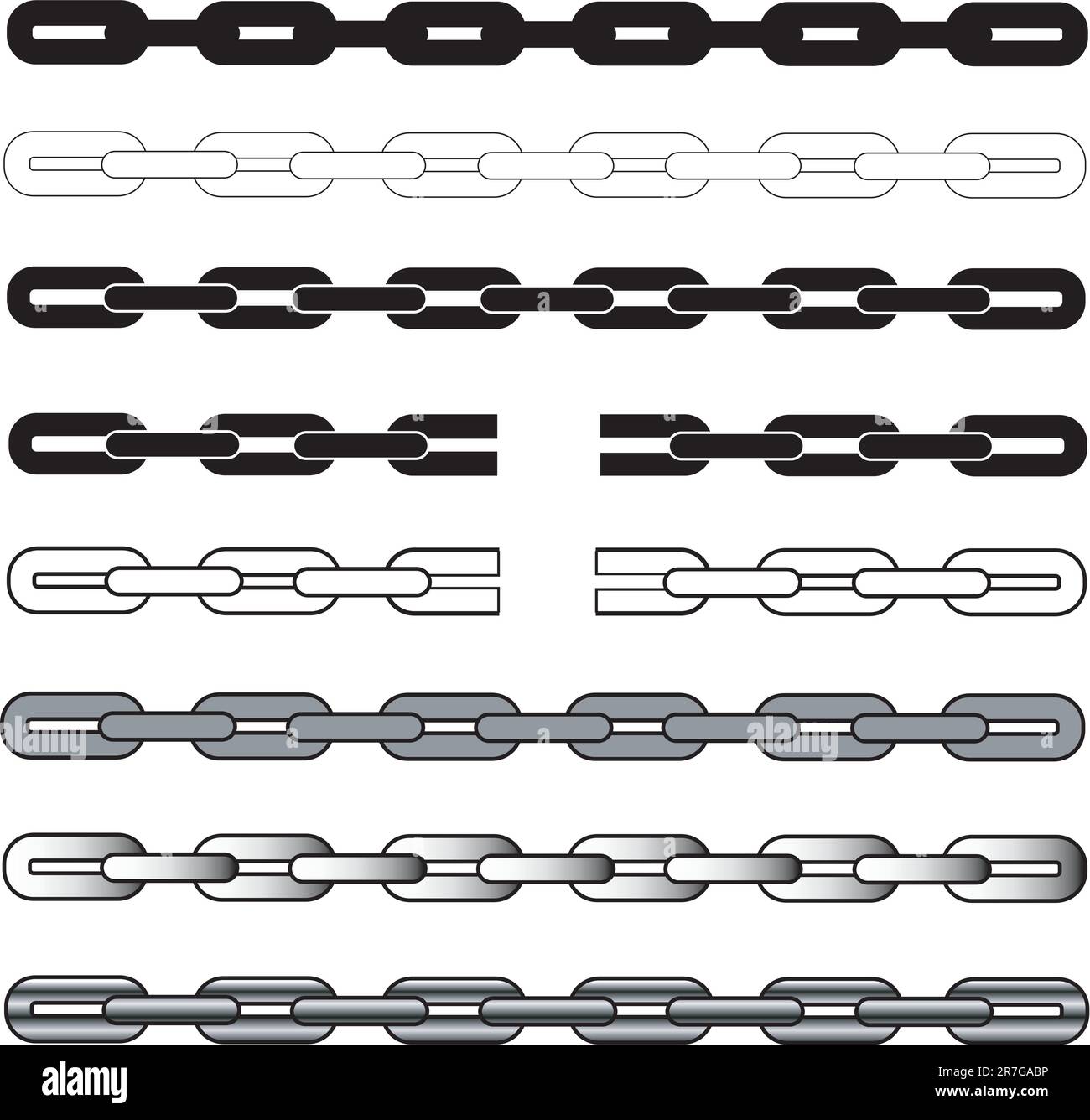Metal chains Stock Vector Images - Alamy