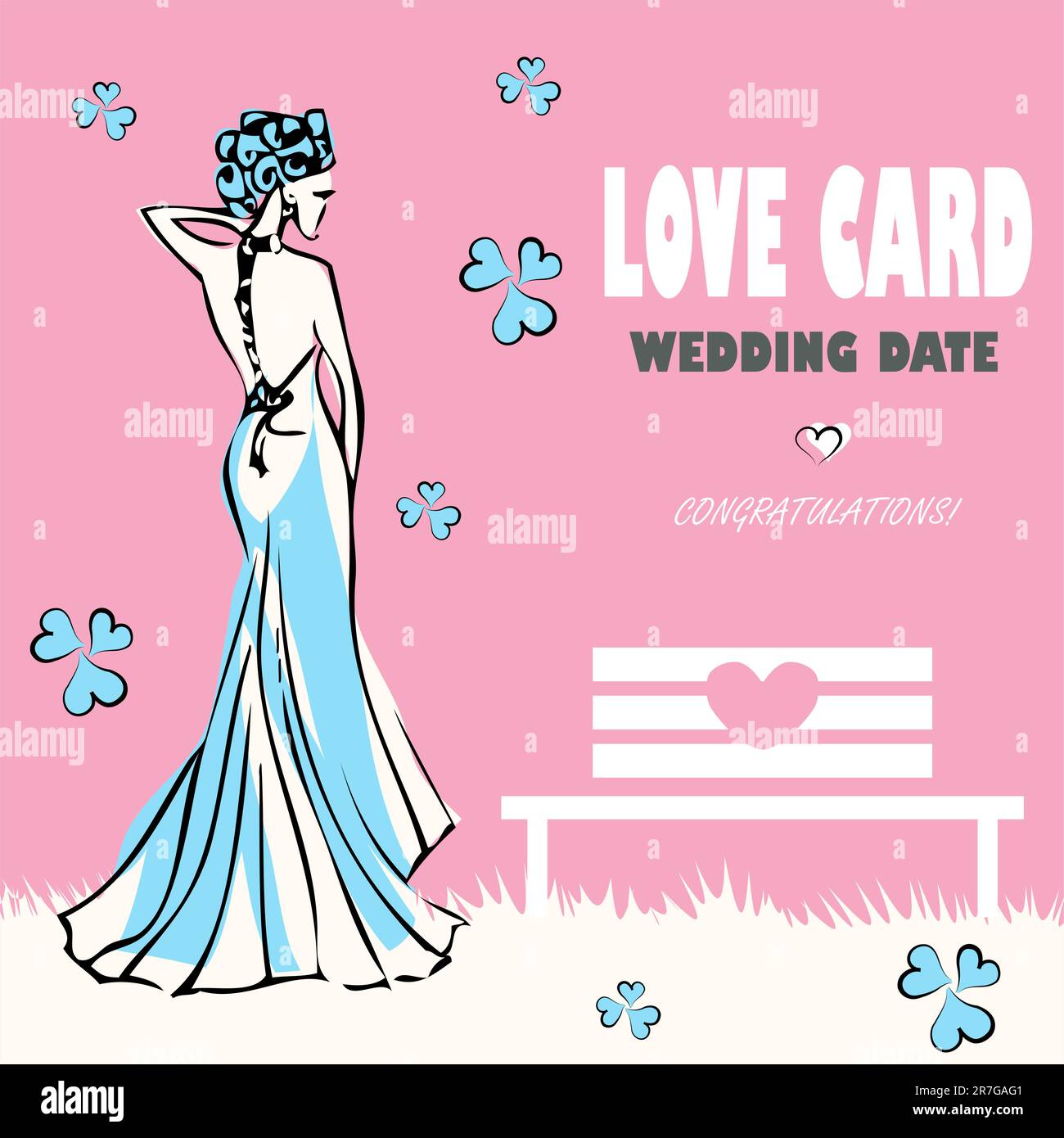 Wedding card, love nature, congratulations logo. Vector weddings icons ...