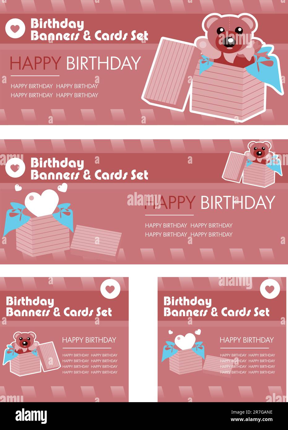 Birthday collection of banners cards tags Stock Vector Image & Art - Alamy
