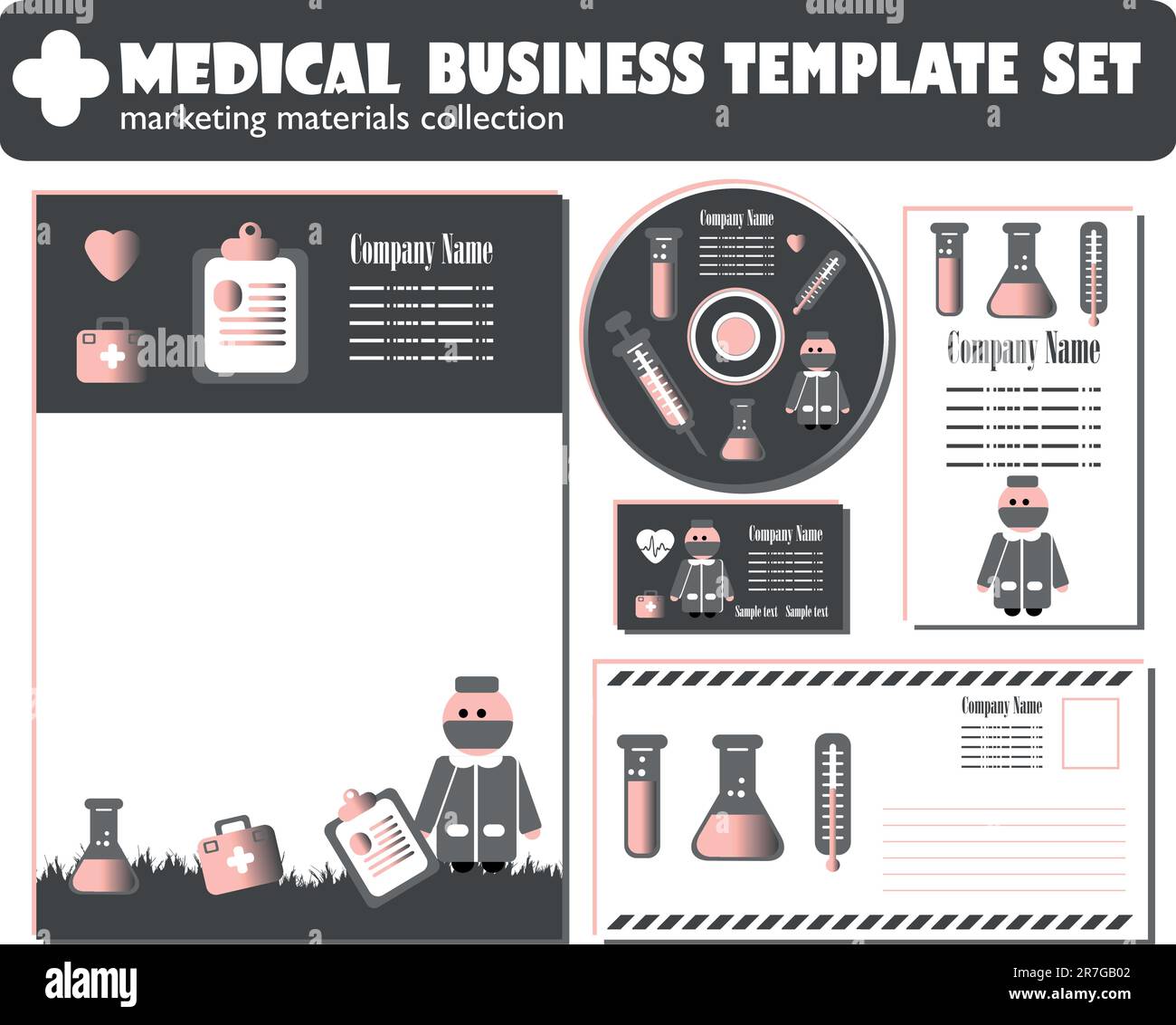 Medical Business Template set vector Stock Vector Image & Art - Alamy
