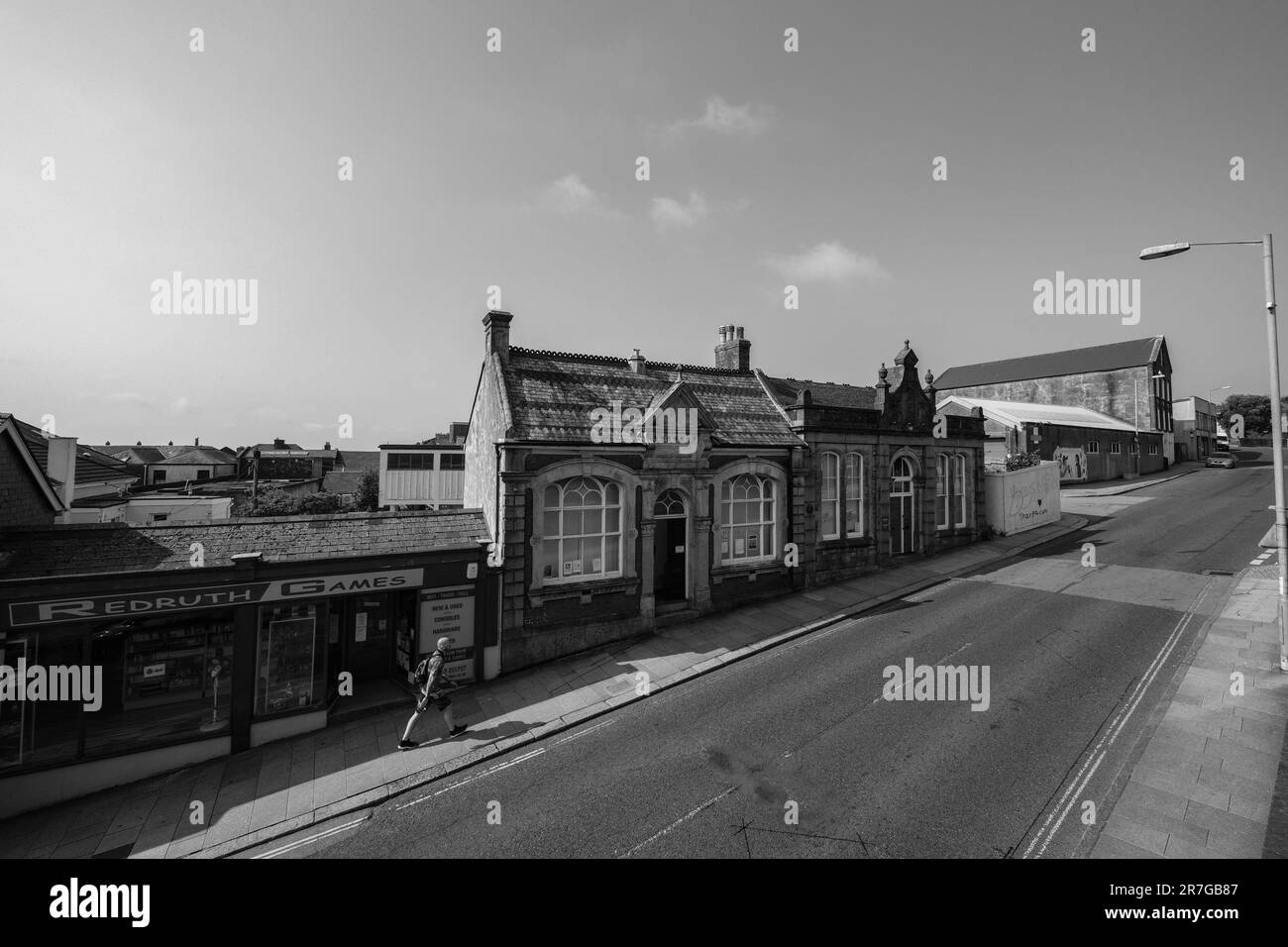 Redruth Town Cornwall Penwith Stock Photo - Alamy