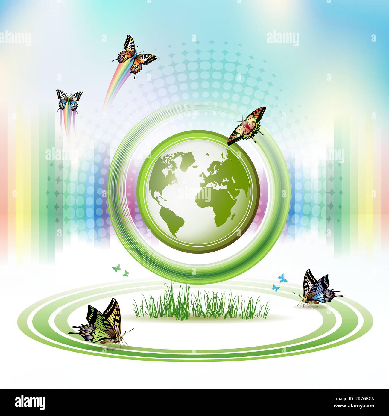 Concentric world Stock Vector Images - Alamy