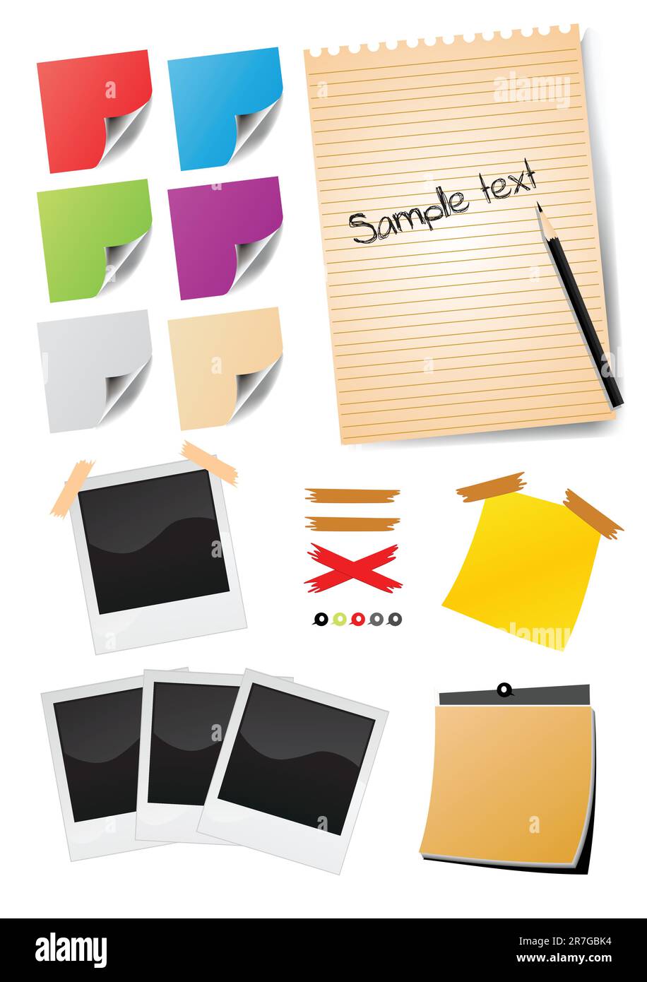 photo frames and empty notes Stock Vector Image & Art - Alamy