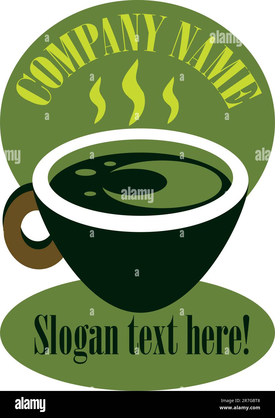 Coffee Cup Sign Label place for company name and slogan Stock Vector ...