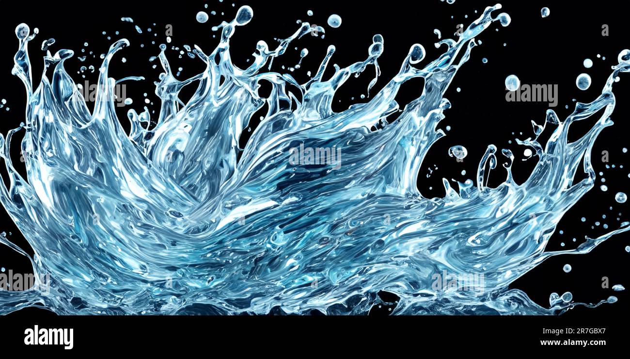 Hyaluron And Collagen Serum water Gel against black background ...