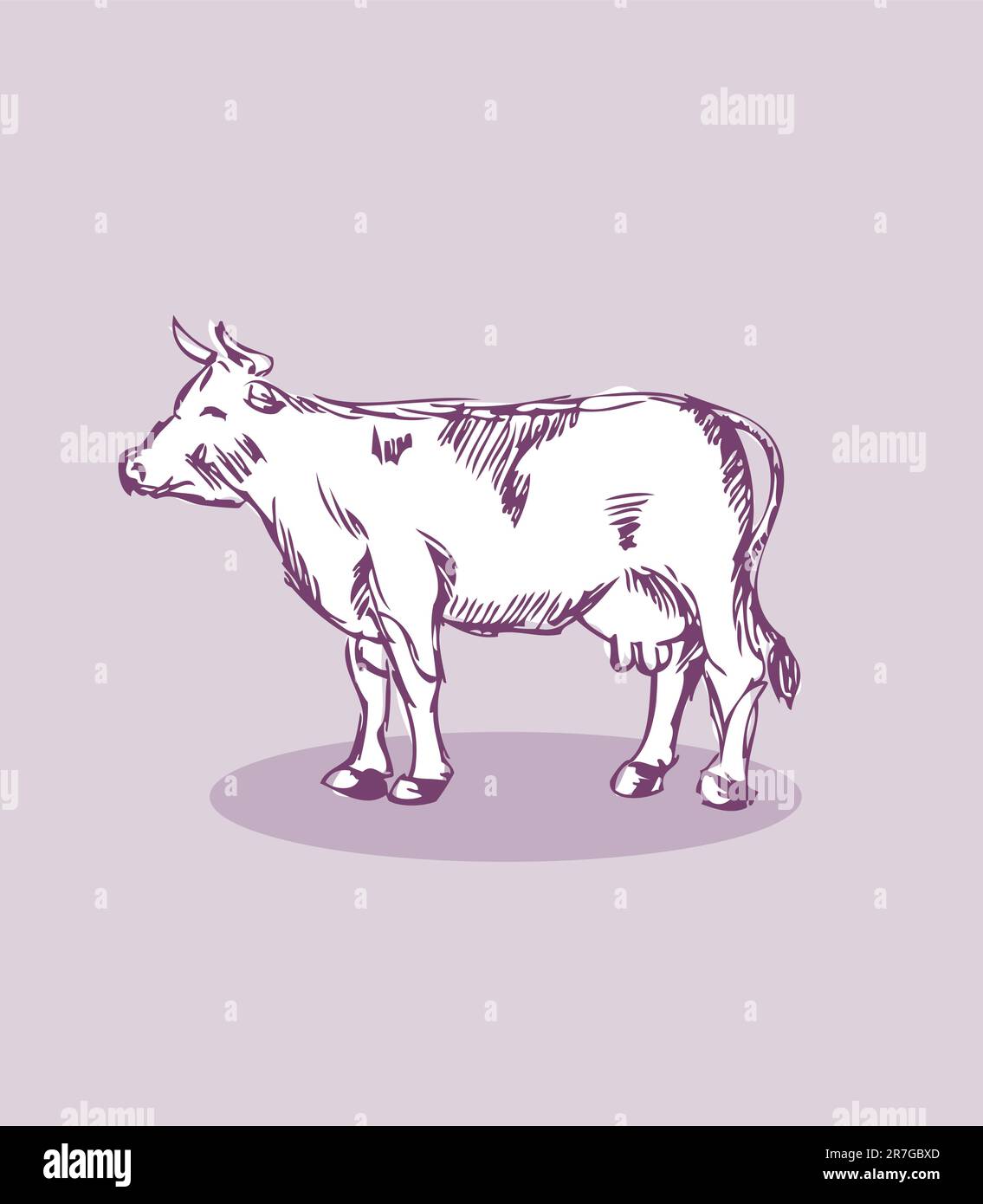 Individual cow Stock Vector Images - Alamy