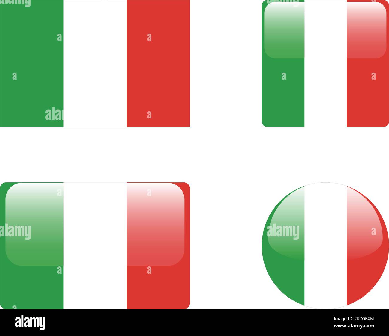 italy flag & buttons collection - vector Stock Vector Image & Art - Alamy